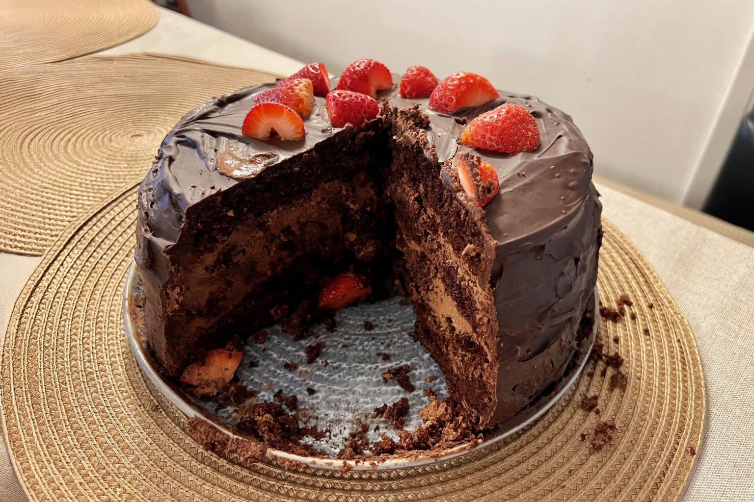 Dark Chocolate Mousse Layer Cake - HOOSHMAND.NET